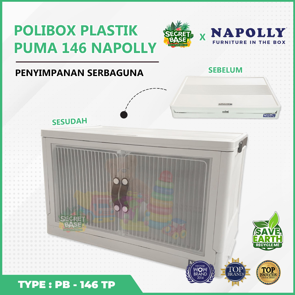 Jual NAPOLLY POLIBOX 146 SUSUN 1 + RODA - Almari Plastik / Bok / Lemari ...