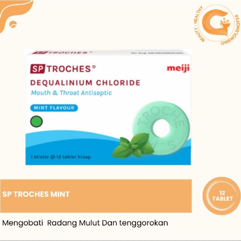 Jual Sp Troches 12 Tablet Hisap Mint Meiji / Obat Radang Tenggorokan ...