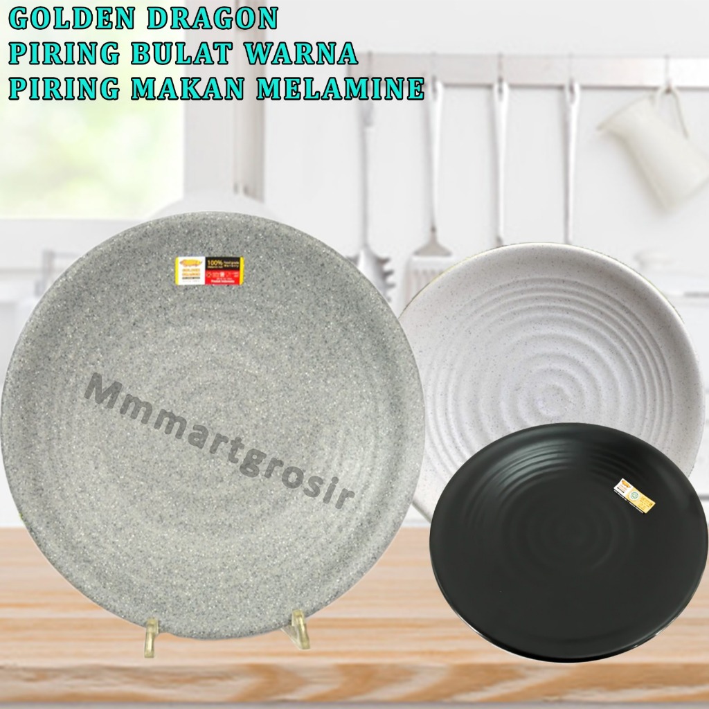Jual Golden Dragon / Piring Bulat Melamine / Piring Tembikar Bulat ...