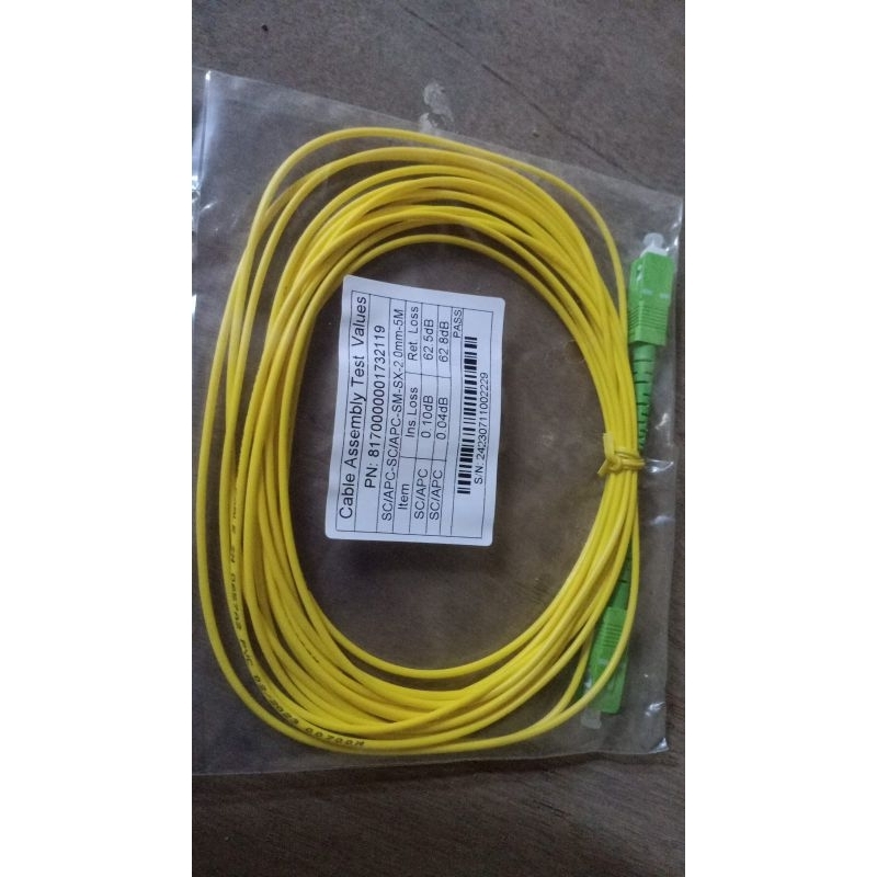 Jual Patchcord Pathcore Sc Apc - Sc Apc 5 Meter 2 Mm | Shopee Indonesia