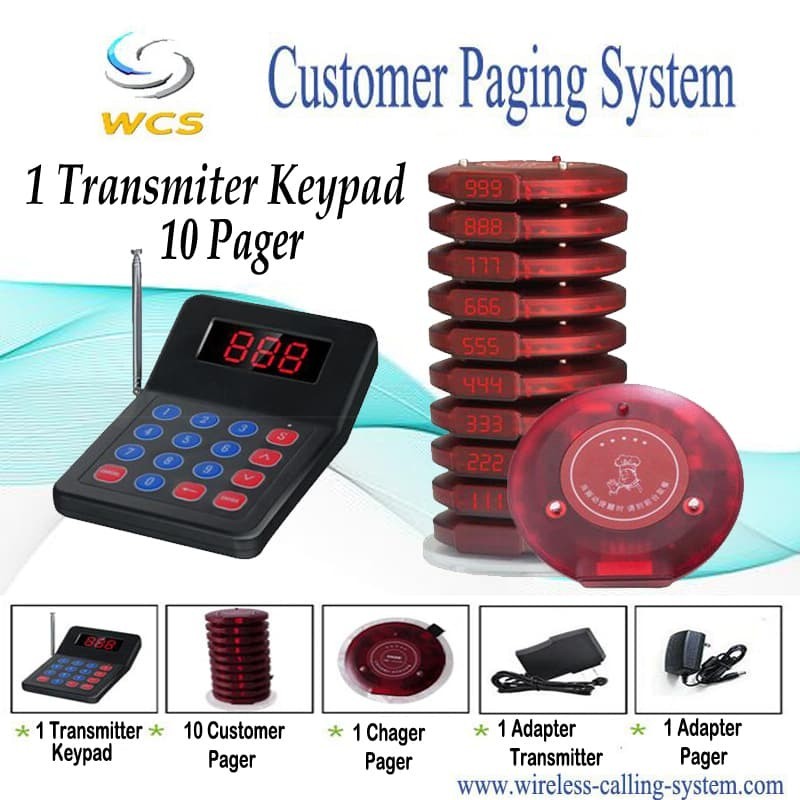 Jual Wireless Customer Paging System ( 1 Transmiter 10 Pager) | Shopee ...