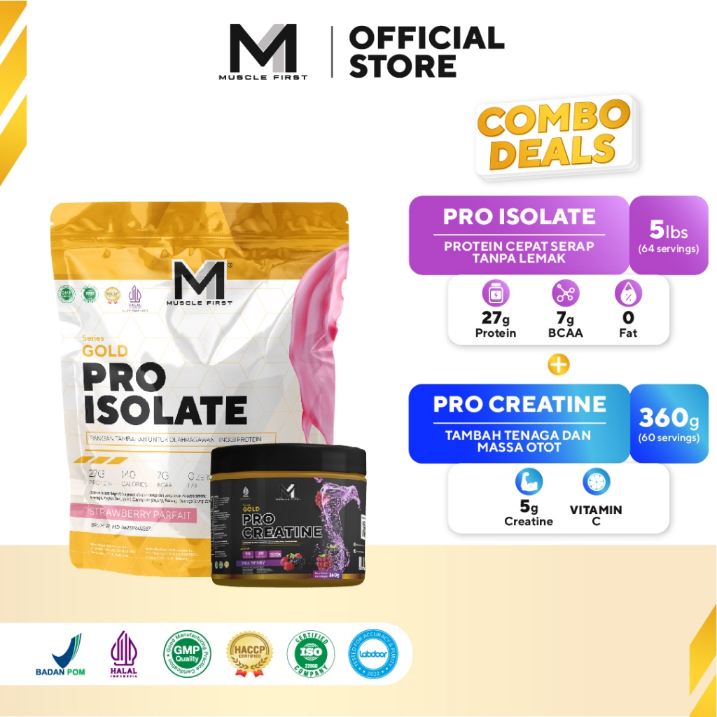 Jual [BUNDLE] MUSCLE FIRST Pro Isolate 5lbs + Pro Creatine 360gr ...