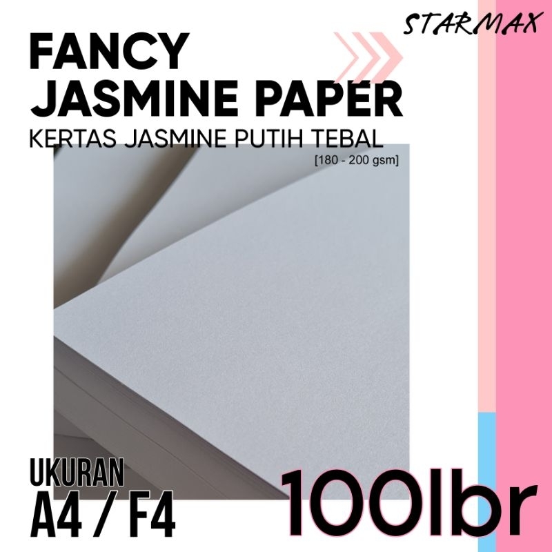 Jual 100 LEMBAR | Kertas Fancy Glitter Jasmine Putih Tebal ukuran A4 ...