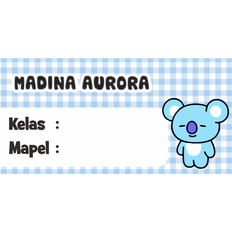 Jual (25pcs) Stiker Mata Pelajaran Stiker Mapel Custom Nama Motif ...