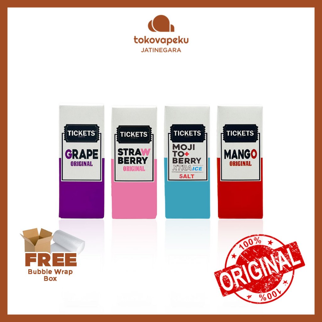 Jual EJM TICKETS SALT SERIES TICKETS GRAPE TICKETS MANGO 30ML ORI by ...