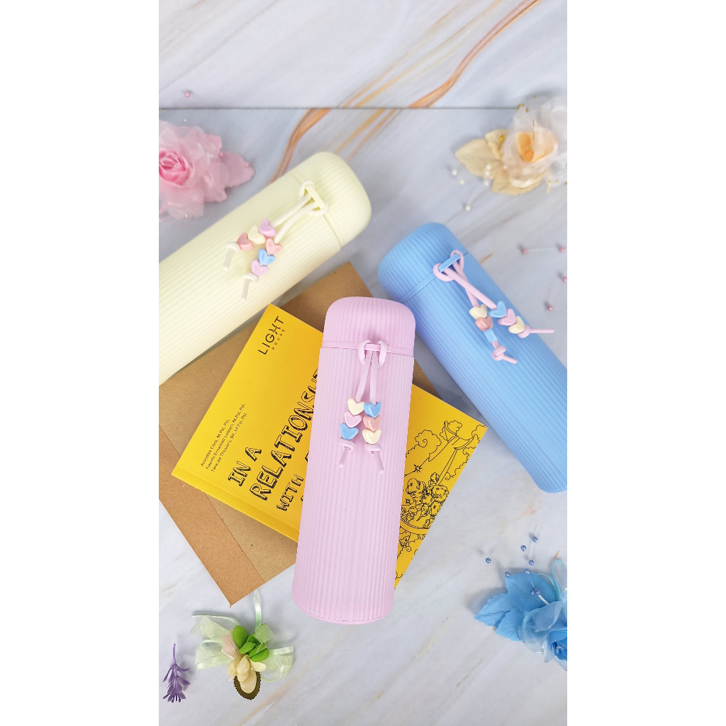 Jual Botol Macaron Besar Manik Korea | Tumbler Aesthetic Kaca Korea 380 ...