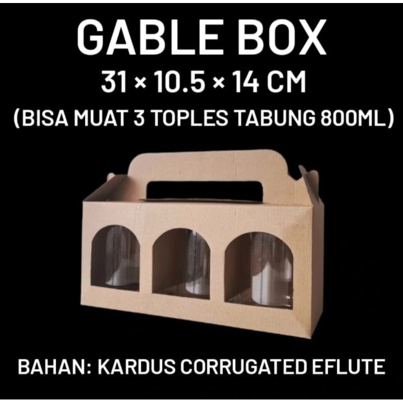 Jual (MIN ORDER 10 PCS) GABLE BOX 31x10.5x14 / BOX TOPLES TABUNG / BOX ...