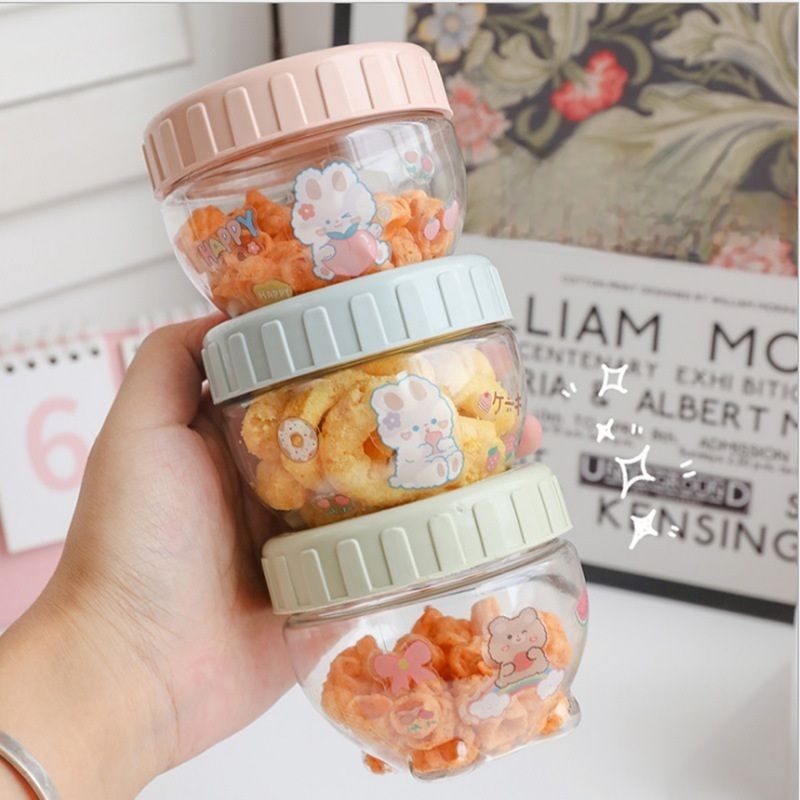 Jual DP6421 [COD] Food Container Snack Stack Makanan Kedap Udara Wadah ...