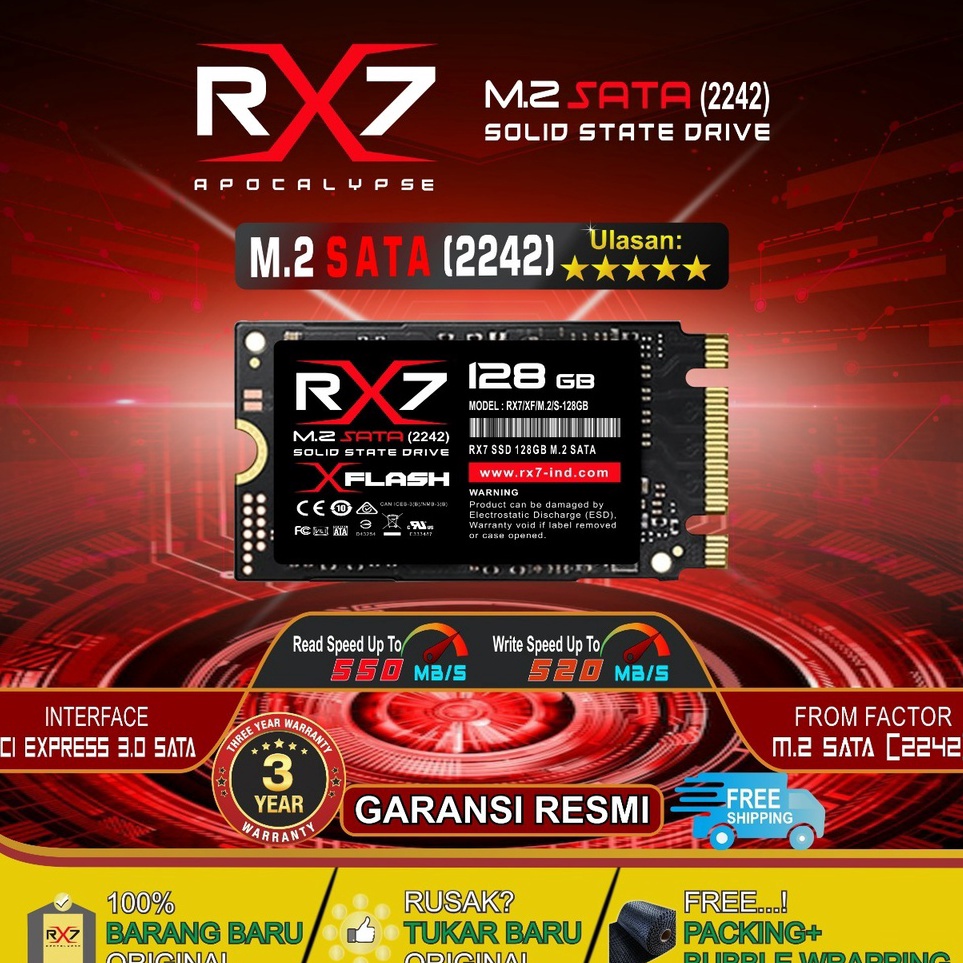 Jual ART H97T SSD RX7 M2 SATA 128GB 2242 M2 SATA M2SATA GARANSI RESMI 3 ...