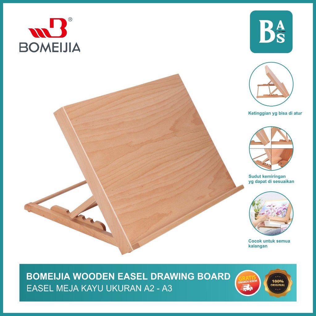 Jual Bomeijia - Easel Papan Kayu - Wooden Drawing Board - Meja Kayu ...