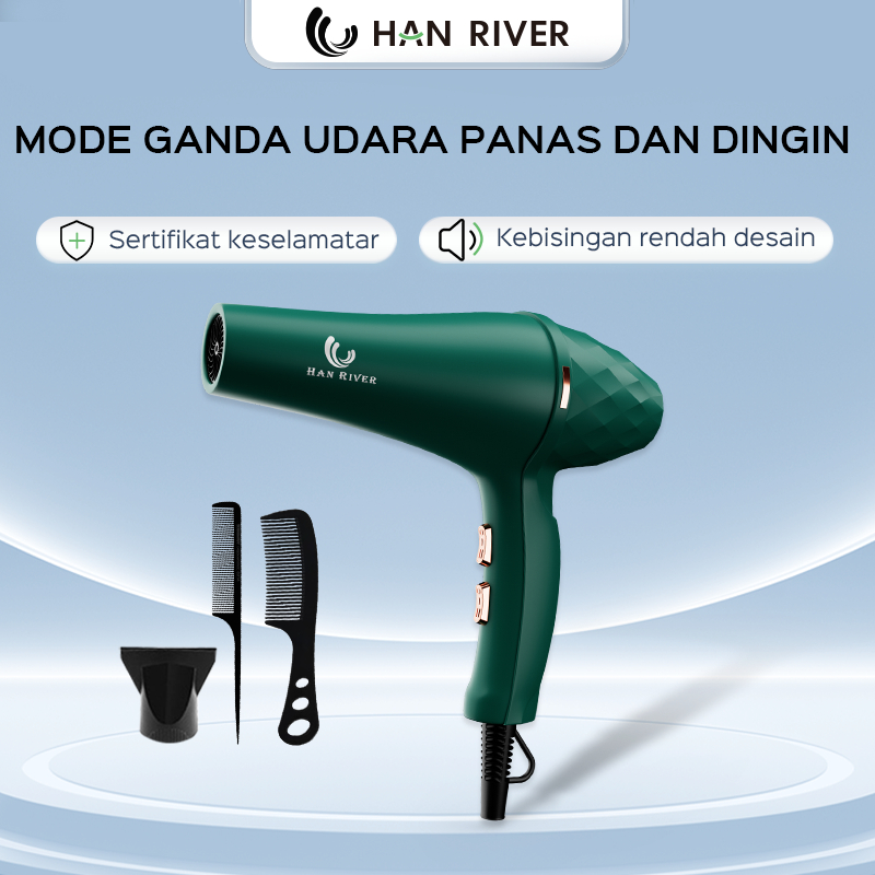 Jual HAN RIVER Hair Dryer Inframerah Ion Negatif Perawatan Rambut Suhu Konstan 800W | Shopee ...