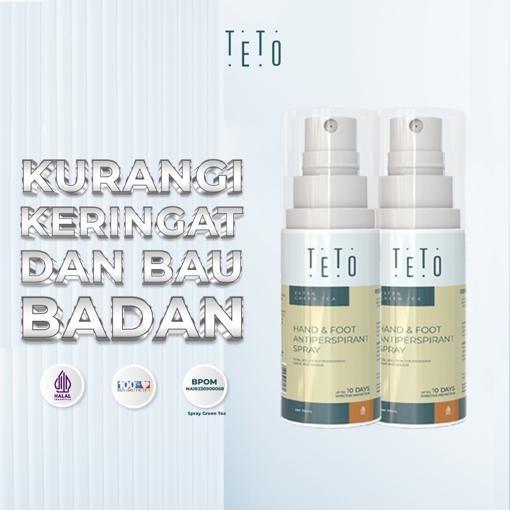 Jual Paket 2 pcs Teto Hand and Foot Spray 30ml yang mengurangi keringat ...