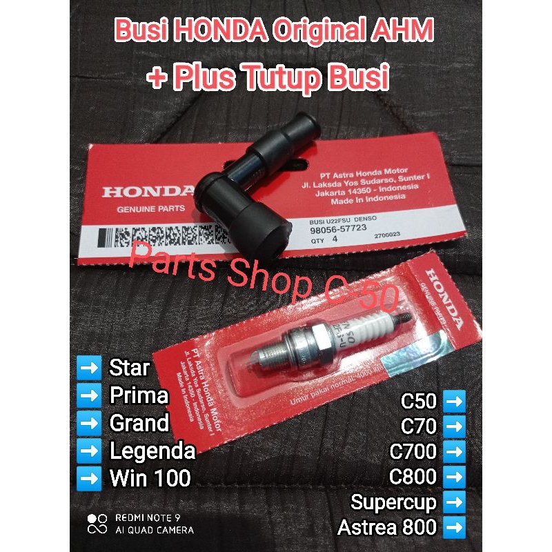 Jual ORIGINAL AHM Busi Plus Tutup Busi Honda Astrea Star Prima Grand ...