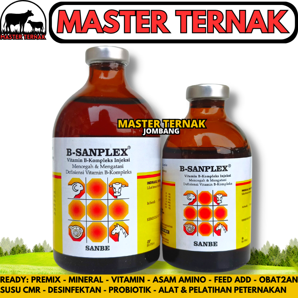 Jual B SANPLEX 100ml B SANPLEX 50ml - B Sanplex Vitamin B komplek Hewan ...