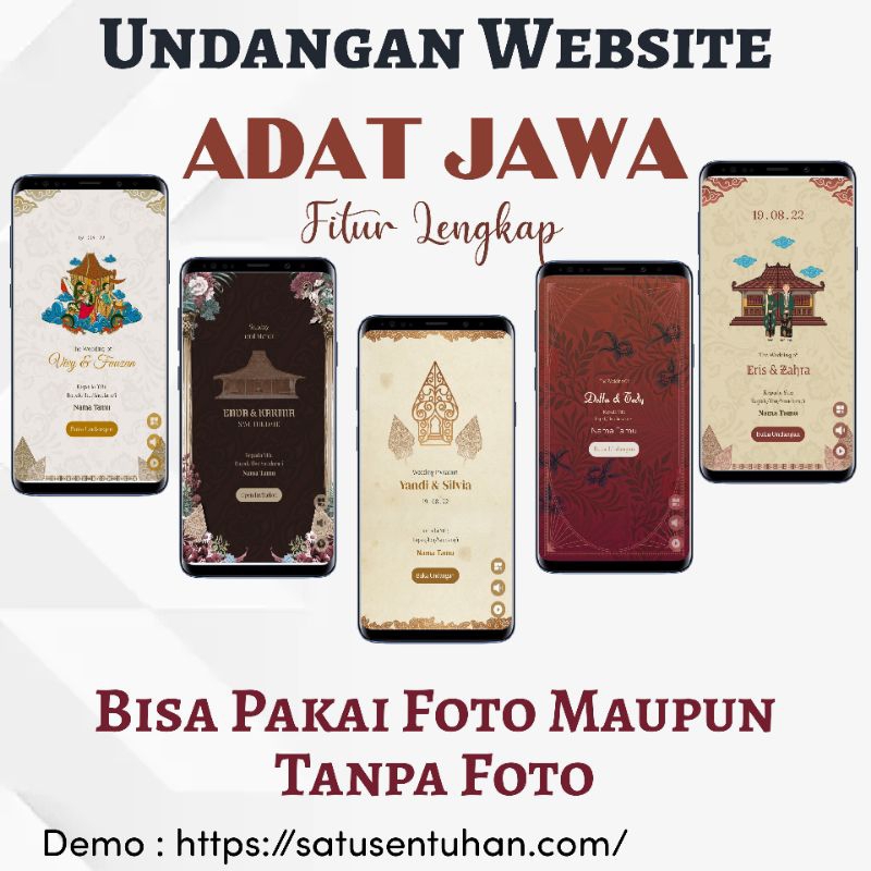 Jual UNDANGAN WEBSITE ADAT JAWA | UNDANGAN WEBSITE PERNIKAHAN ADAT JAWA ...