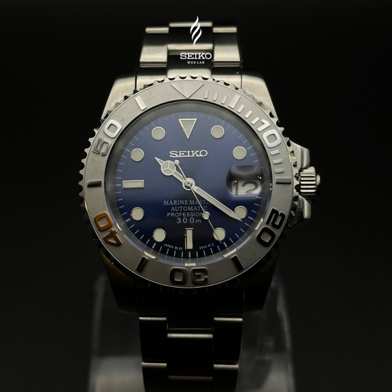 Jual Seiko Submarine Mod Blue Dial NH35 Automatic Sapphire 40mm ...