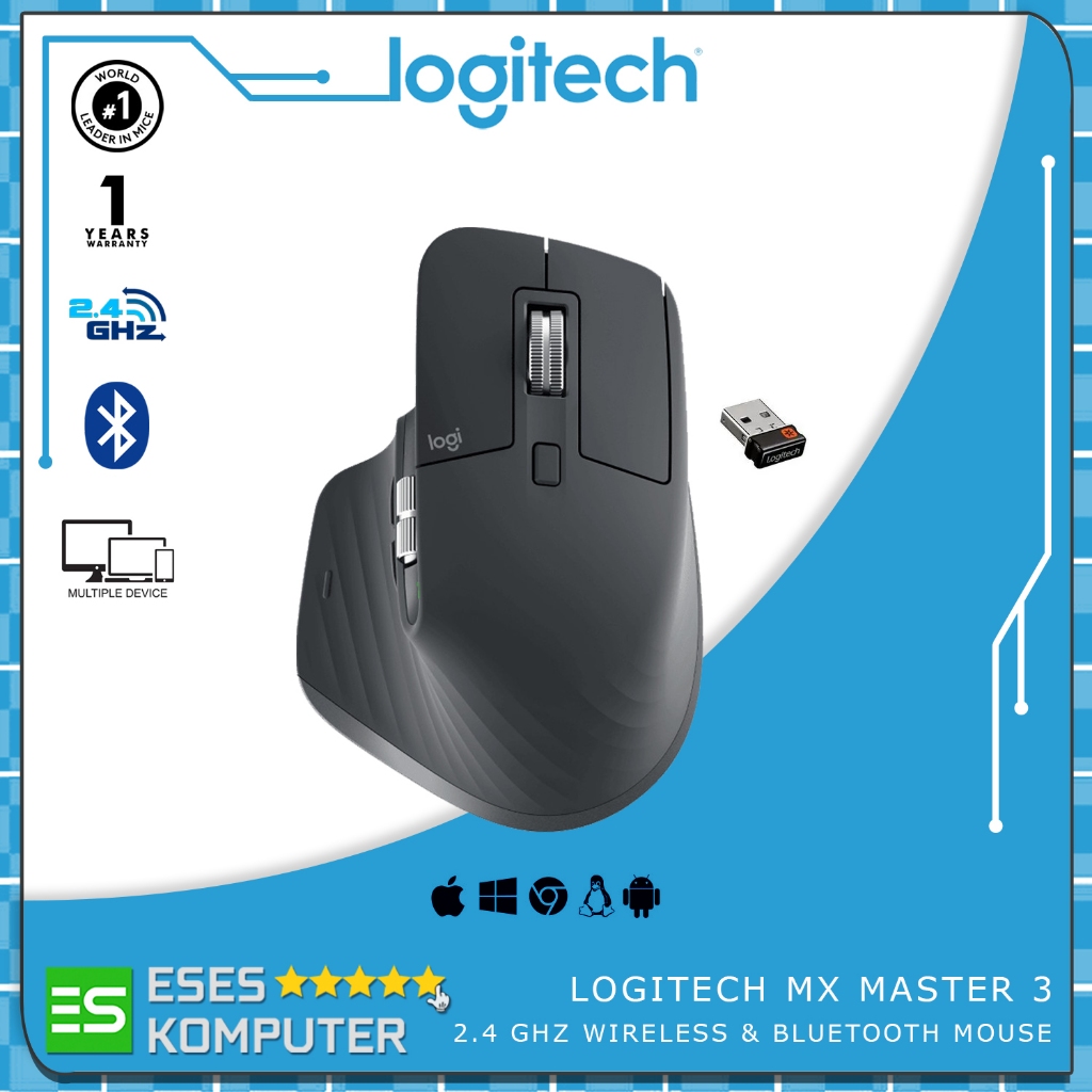 Jual Mouse Logitech MX Master 3 Wireless Bluetooth Multi-Device ...