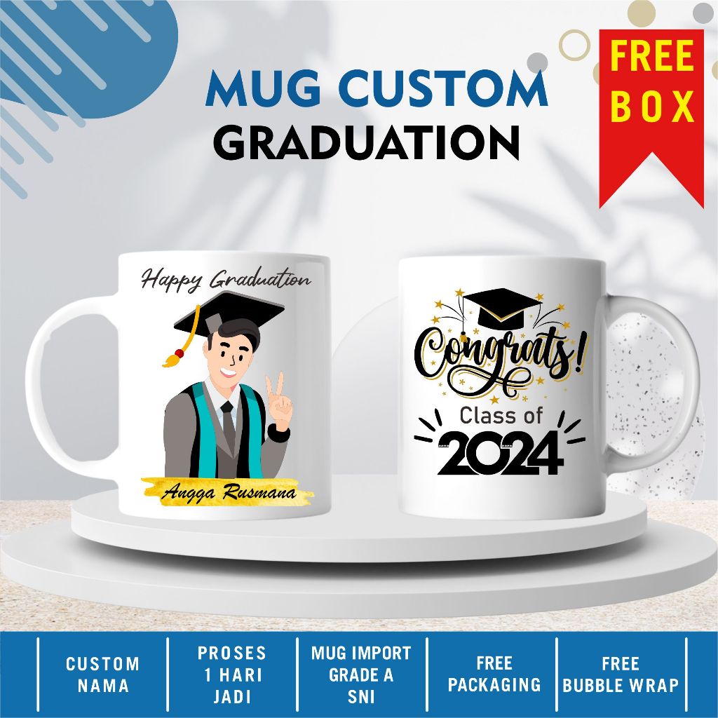 Jual Mug Wisuda / Mug Graduation / Mug Custom / Mug Hadiah / Kado ...