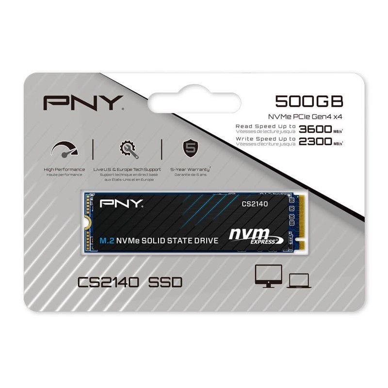 Jual PNY CS2140 500GB M.2 2280 NVMe SSD PCIe Gen 4 x4 M280CS2140-500-CL ...