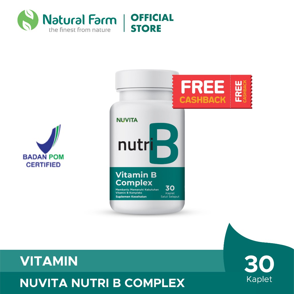Jual Nuvita Nutri B Complex - 30 Kaplet | Shopee Indonesia