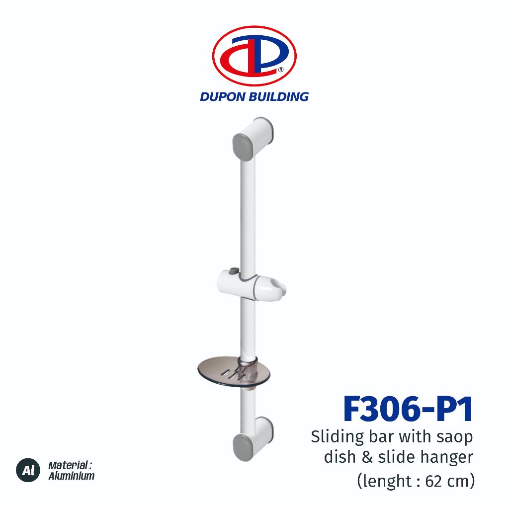 Jual DUPON F306-P1 Sliding Bar With Soap Dish & Slide Hanger | Shopee ...
