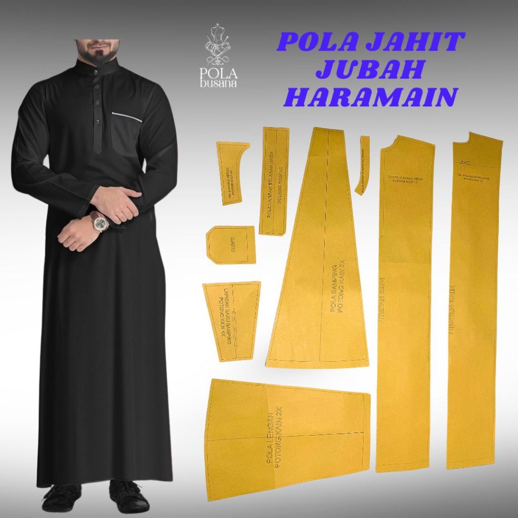 Jual Pola Jahit Jubah Haramain size Remaja pola instan siap pakai | Shopee Indonesia