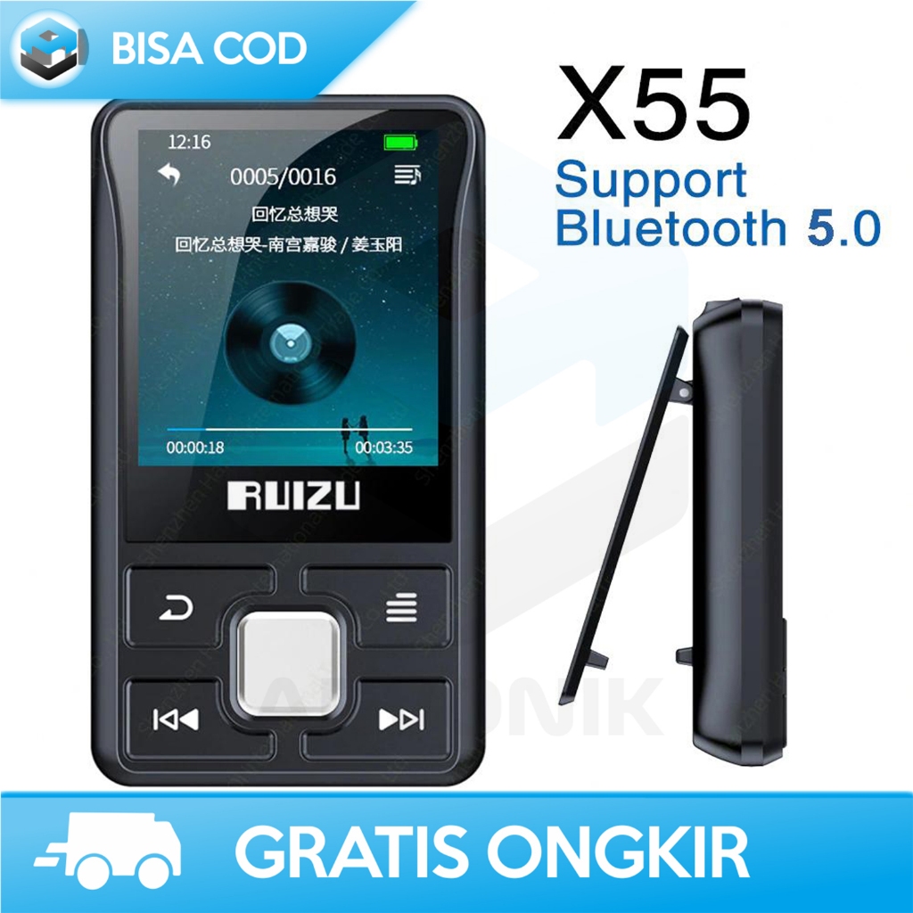 Jual SPORT BLUETOOTH RUIZU PEMUTAR MUSIK SUARA JERNIH MP3 PLAYER KLIP ...