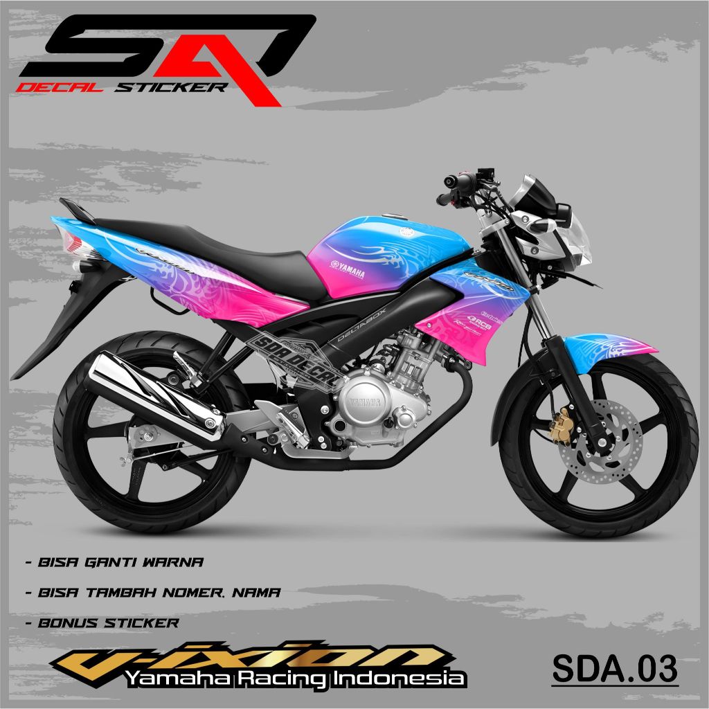 Jual Stiker Custom Full Body VIXION Lama/Old - Decal Sticker Striping ...