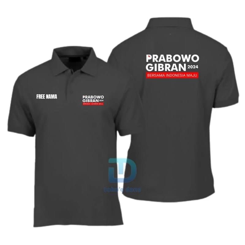 Jual BAJU POLO PRABOWO GIBRAN FREE NAMA PARTAI RELAWAN PRAGIB SABLON ...