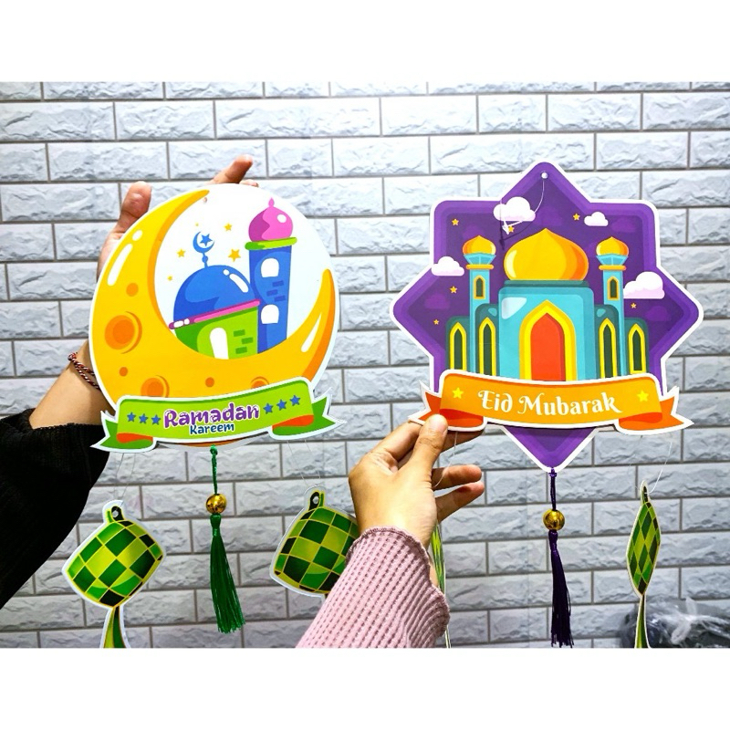 Jual HIASAN IDUL FITRI RAMADHAN GANTUNG KARTON JUMBO KUBAH MASJID BULAN ...