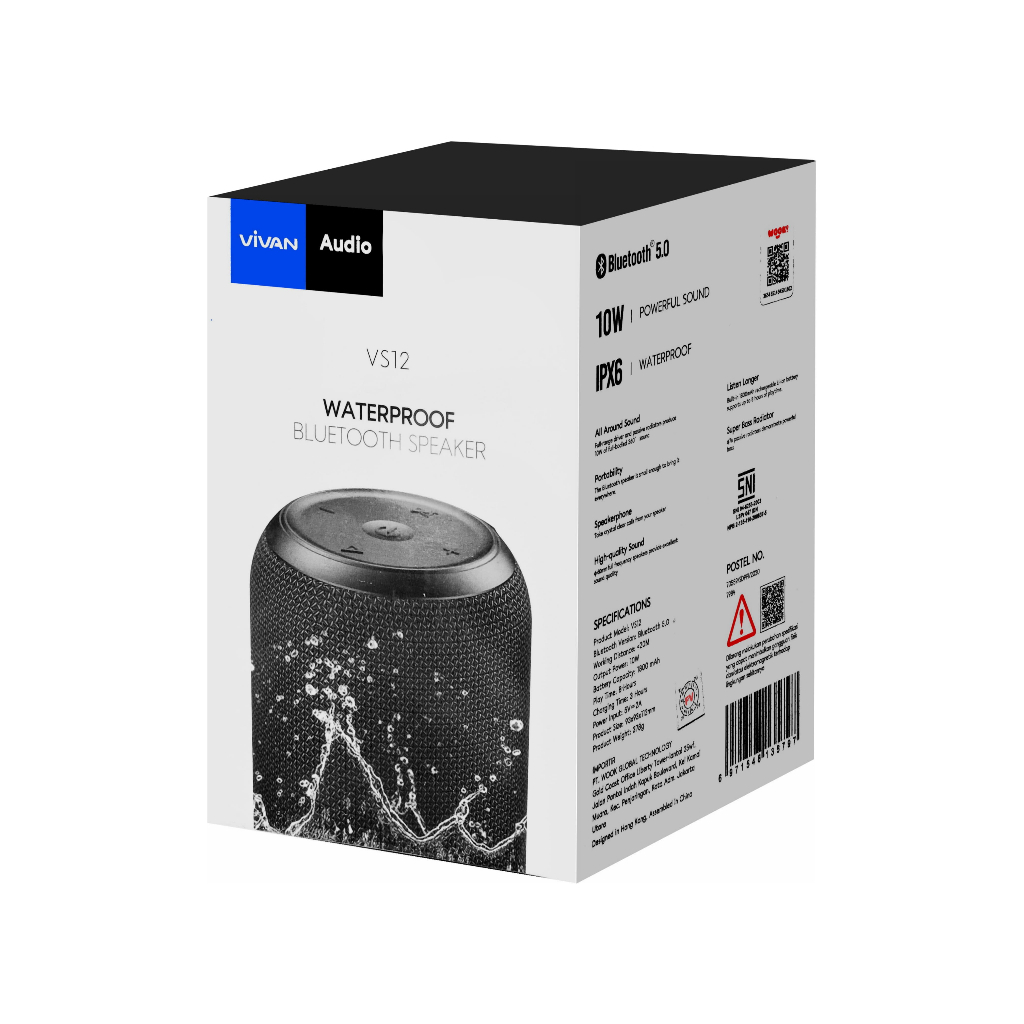 Jual VIVAN Speaker Bluetooth VS12 Wireless Audio Portable Mega Bass ...