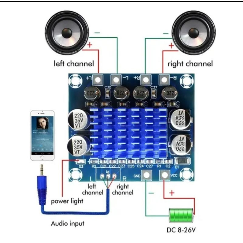 Jual TPA3110 XH-A232 30W+30W 2.0 Digital Audio Power Amplifier Board ...