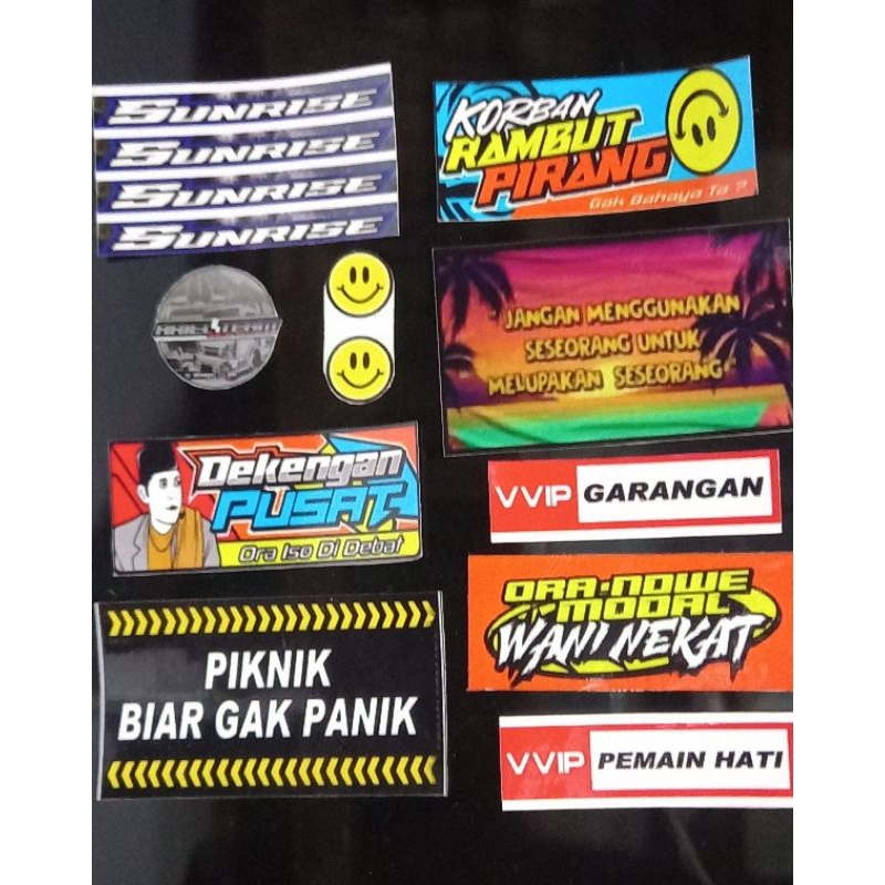 Jual Paket Stiker Miniatur Bus, kepetan tengah,list karpet roda,banner ...