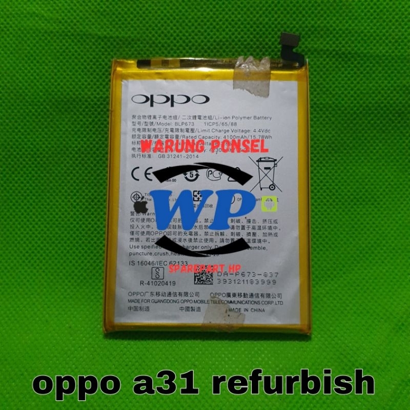 Jual BATU BATRE BATERAI OPPO A31 REFURBISH COPOTAN NORMAL | Shopee ...