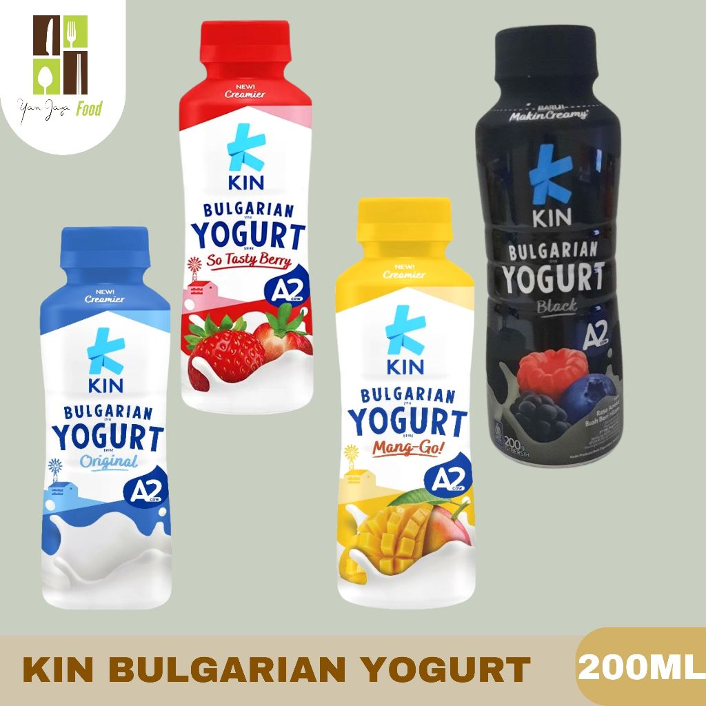 Jual Kin Bulgarian Yogurt / Minuman Yoghurt Original / Strawberry / Mangga / Balck Fruit 200ml ...