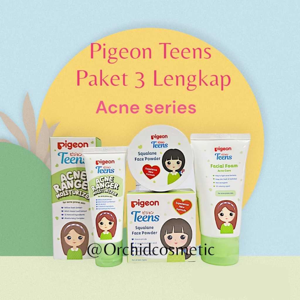 Jual Pigeon Teens Paket /Pigeon Skincare Kulit Remaja Acne Brightening ...
