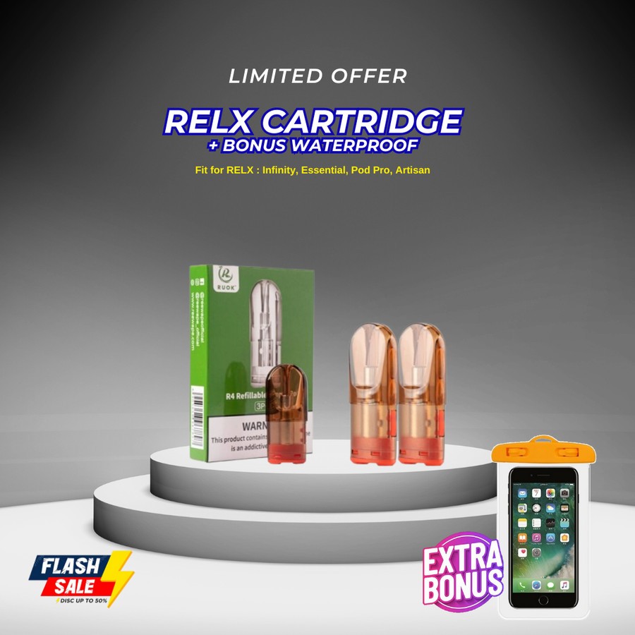 Jual Relx Essential catridge kosong isi ulang 1 BOX isi 3 - JAMIN OTEN ...