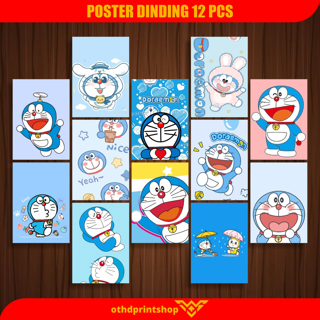 Jual Poster Dinding Tema DORAEMON 12 pcs Poster Aesthetic Poster ...