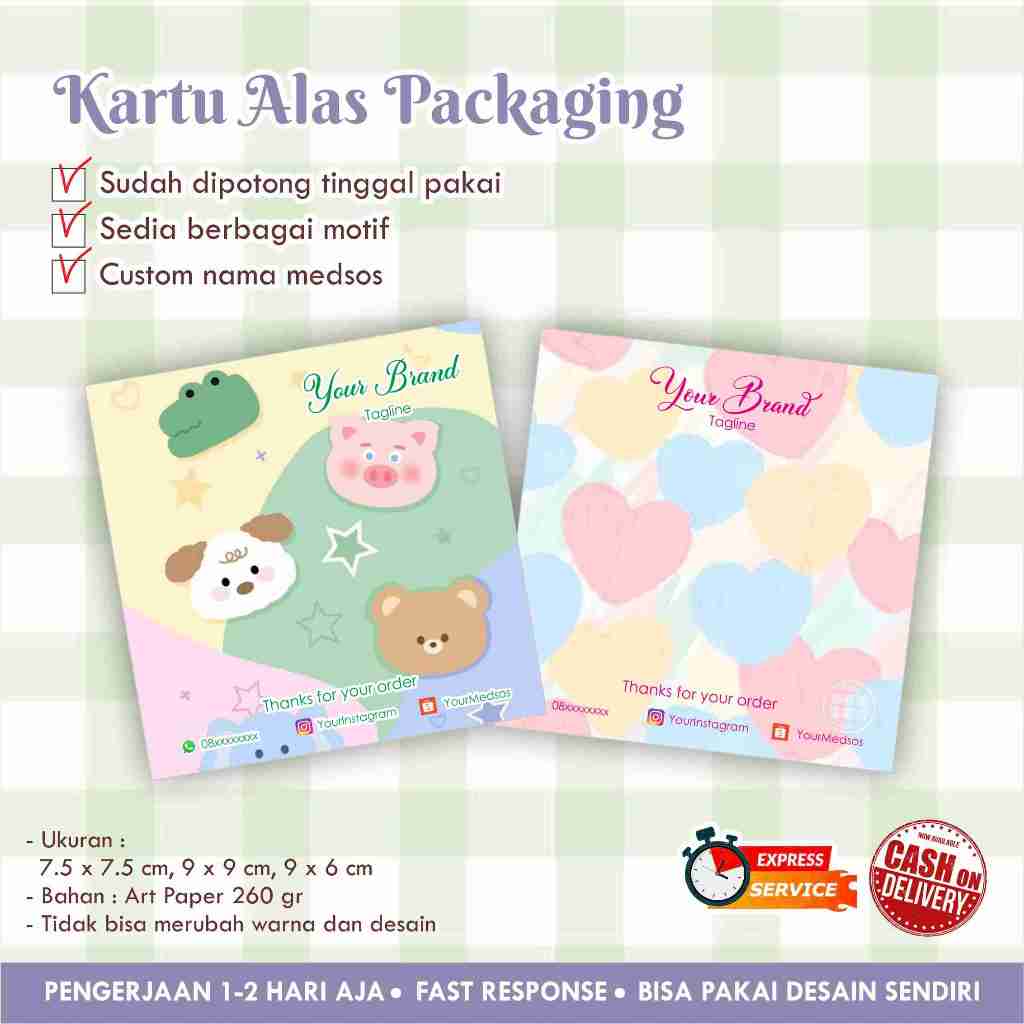 Jual Kartu Alas Packaging / Thank You Card / Kartu Ucapan | Shopee ...