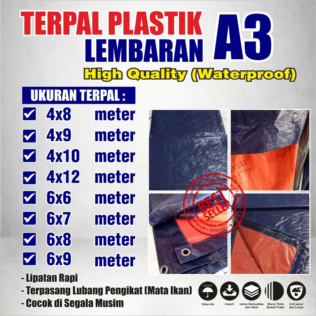 Jual Terpal Lembaran Ukuran 4x8, 4x9, 4x10, 4X12, 6X6, 6X7, 6x8 ...