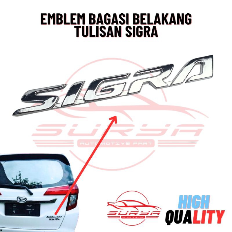 Jual Emblem Bagasi Belakang Tulisan Sigra | Shopee Indonesia