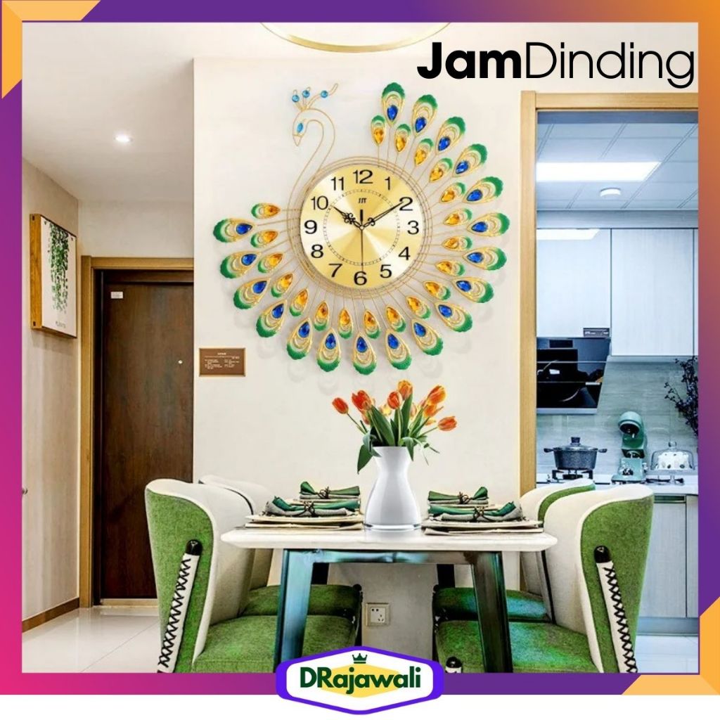 Jual Jam Dinding Besar Tempel Unik Mewah Gold Diamond Elegan Aesthetic ...