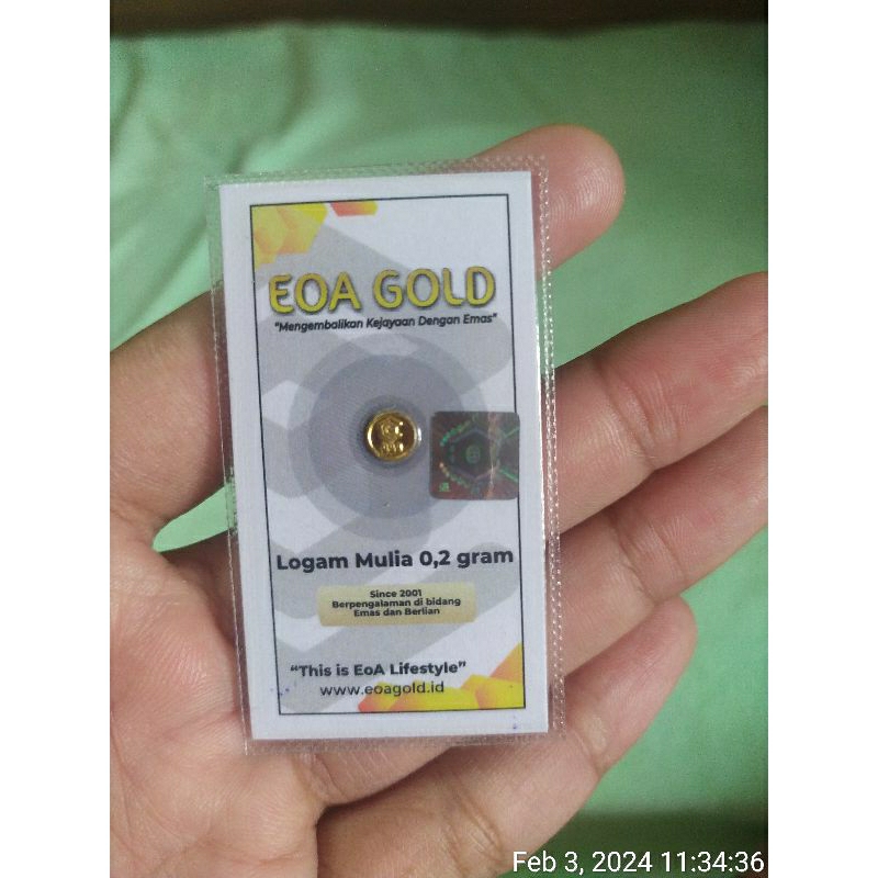 Jual EOA Gold Logam Mulia 0,2 gram | Shopee Indonesia