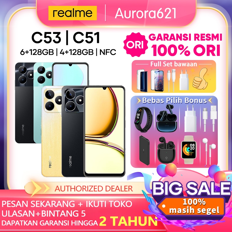 Jual Realme C53 C51 6/128GB 4/128GB 100% Original Garansi Resmi 33W SUPERVOOC Charge | 50MP AI ...