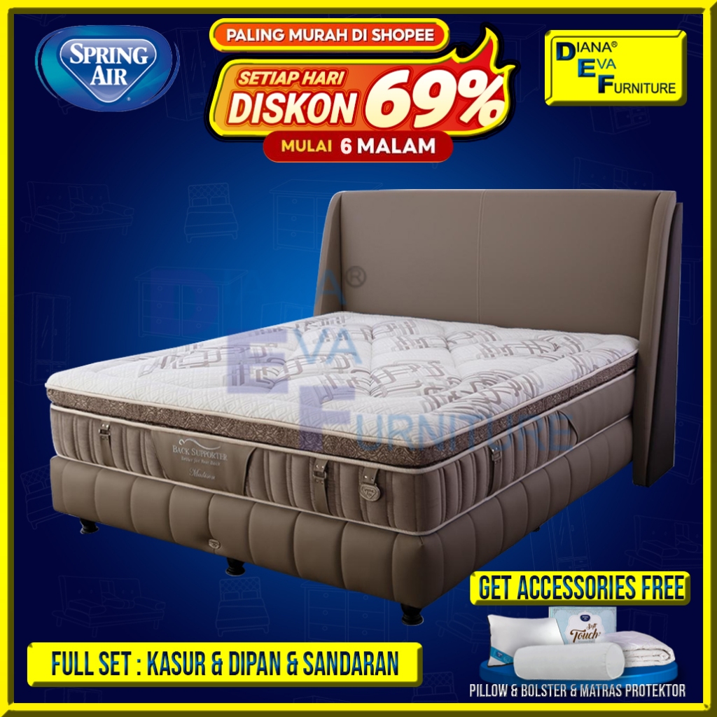 Jual Spring Air Madison Set Kasur Springbed | Shopee Indonesia
