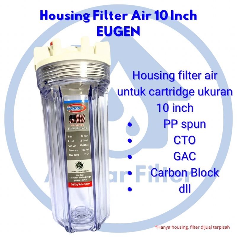 Jual Housing Cartridge Filter Air 10 Inch Eugen (Clear, Putih) - Drat 1 ...