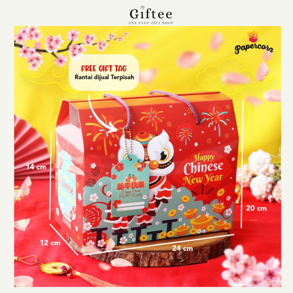 Jual BOX HAMPERS MEWAH GABLE BOX LEBARAN KEMASAN PARCEL SOUVENIR ...