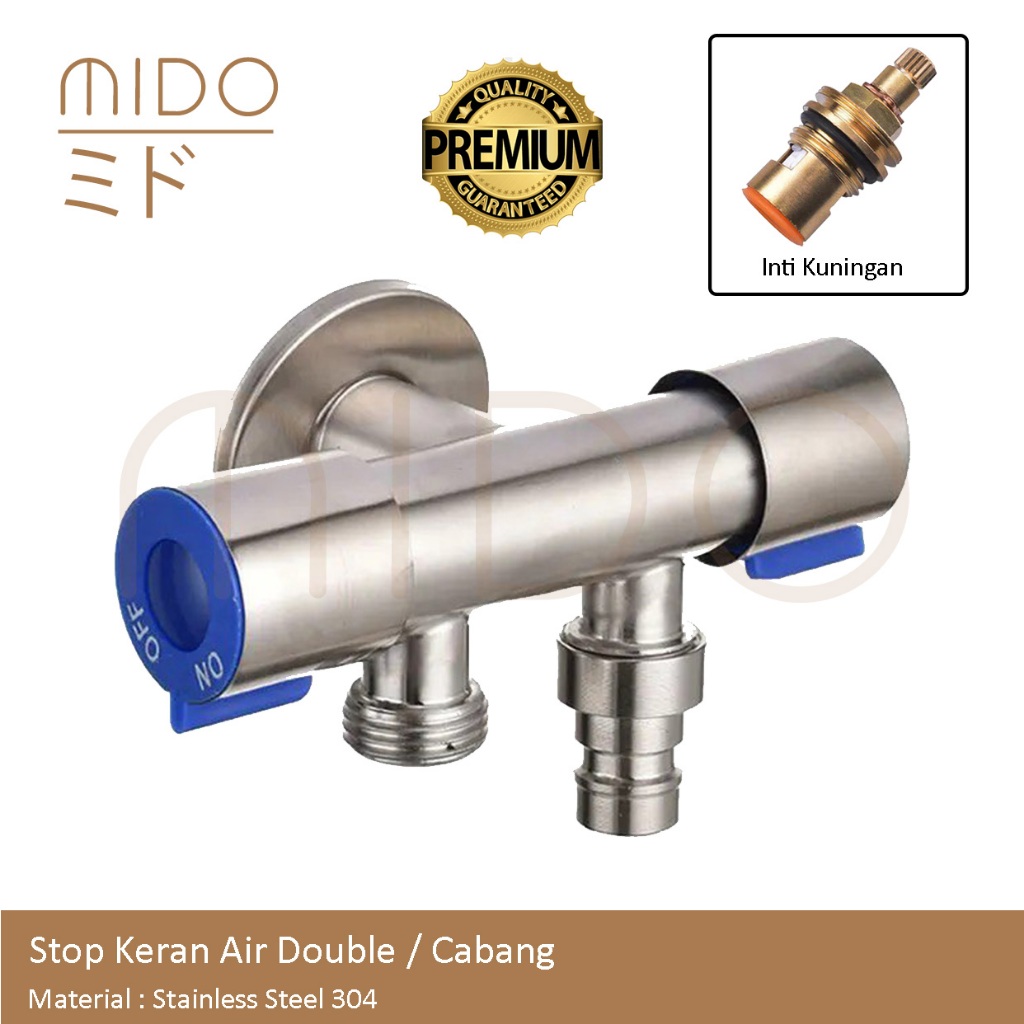 Jual Kran Double/Stop Kran Cabang/Kran Air Tembok Double 1/2 Inchi ...