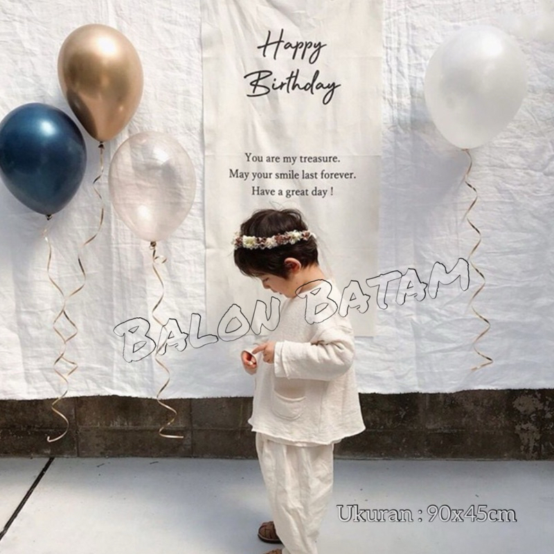 Jual Banner Kain Happy birthday Ins korea TIDAK BISA CUSTOM | Shopee ...