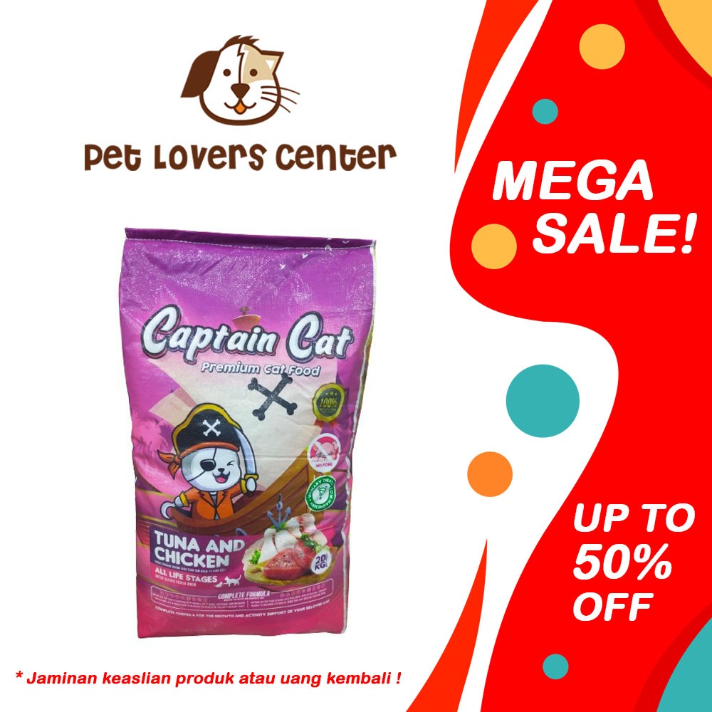 Jual CAPTAIN Dry Food Cat Captain Tuna Chicken 20 KG - Makanan Kucing ...
